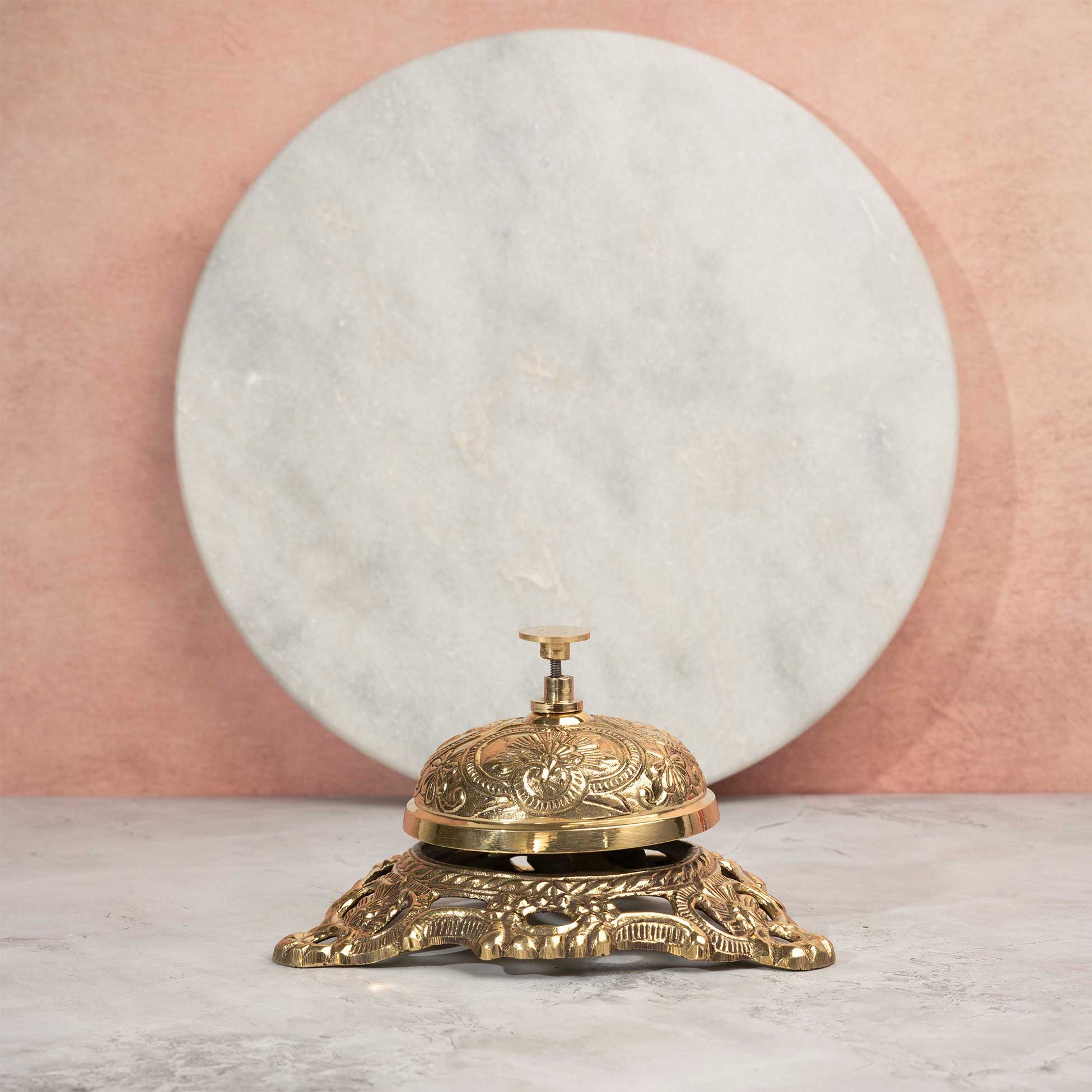 Dhatu Antique Finish Brass Table Bell l Gifting l Decor